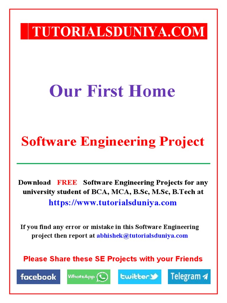 Free Software Engineering Project: Home Design | PDF | Software Testing ...