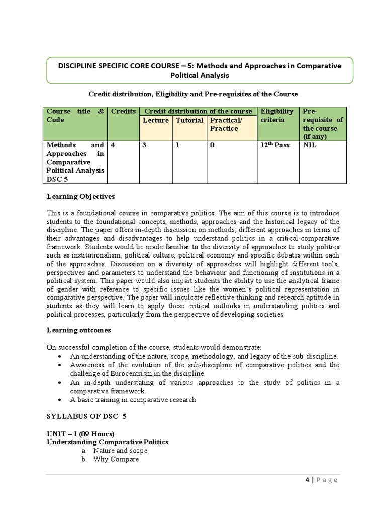 Comparative Political Analysis Methods | PDF | Methodology | Science