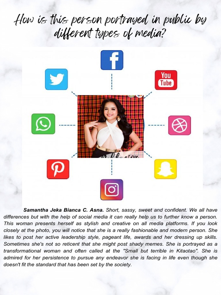 How Is This Person Portrayed in Public by Defferent Types of Media | PDF