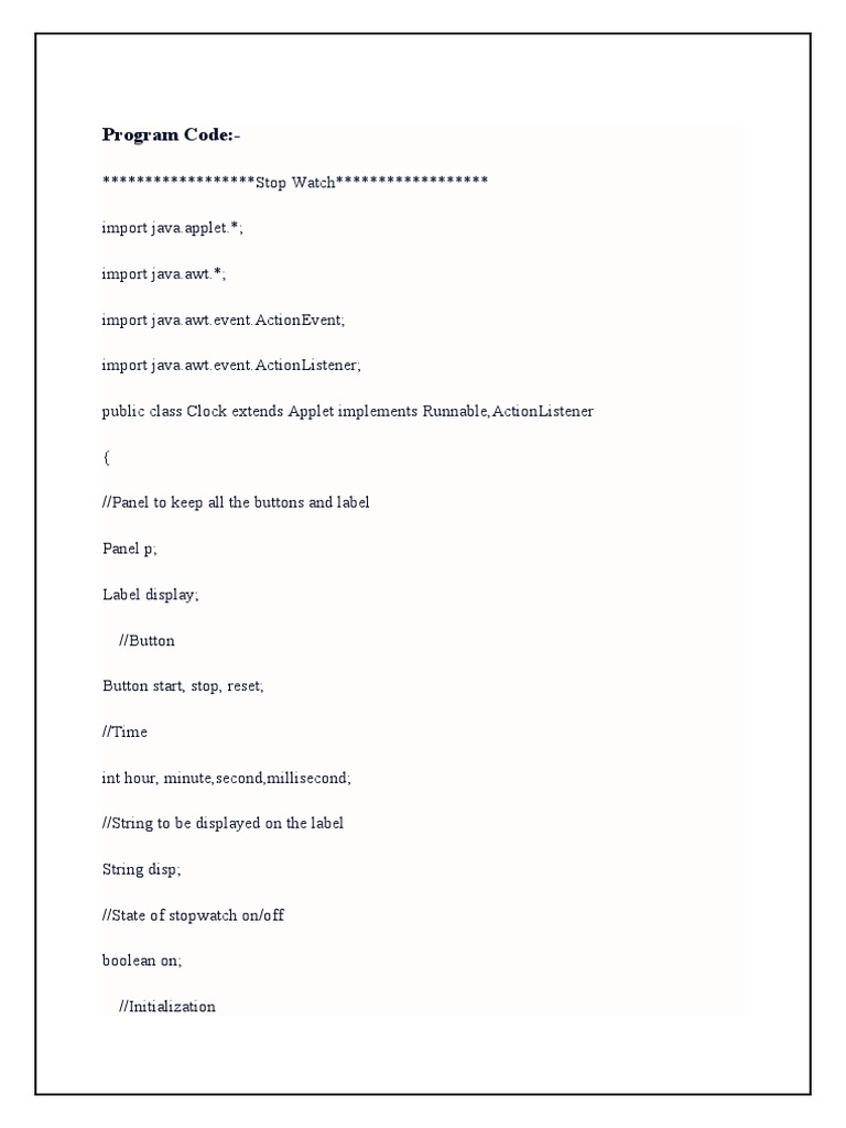 Java Micro Project | Download Free PDF | Software | Computer Programming
