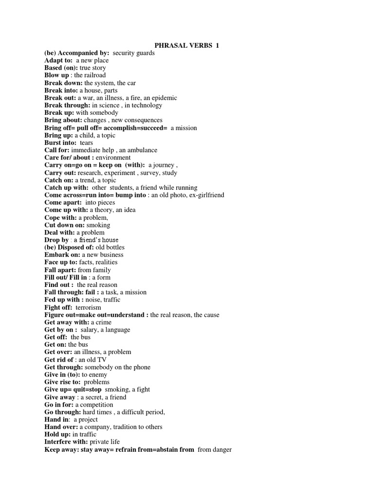 Phrasal Verbs-1 | PDF