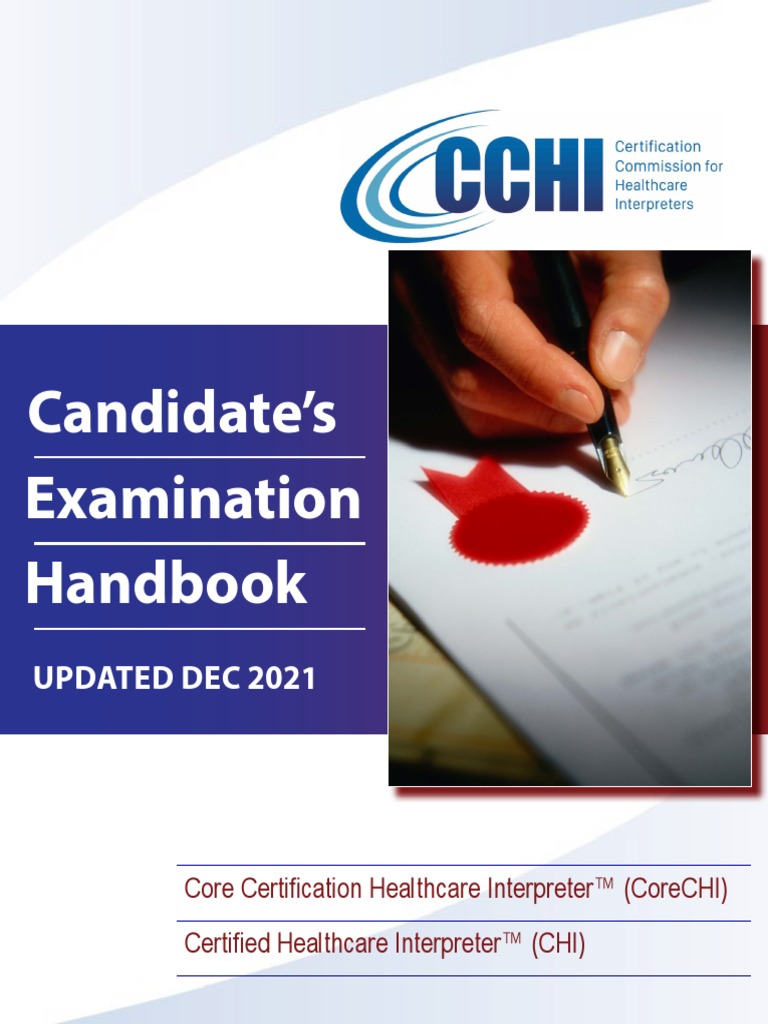 CCHI Candidate Examination Handbook | PDF | Language Interpretation ...