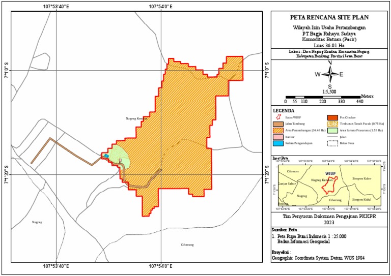 Peta Site Plan PT Bagja Rahayu Sadaya | PDF