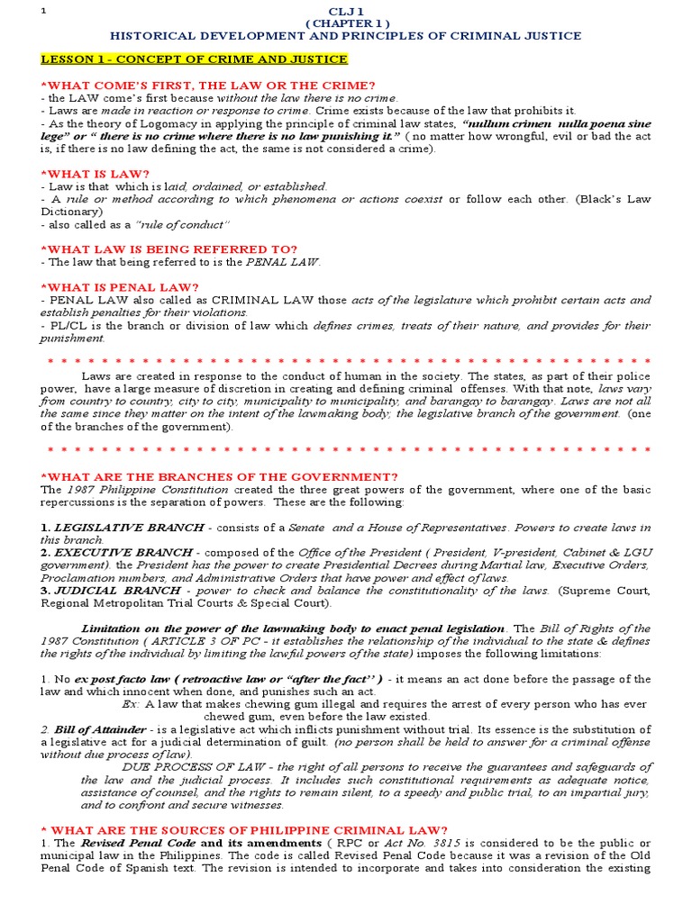 Lege" or " There Is No Crime Where There Is No Law Punishing It." (No Matter How Wrongful, Evil ...