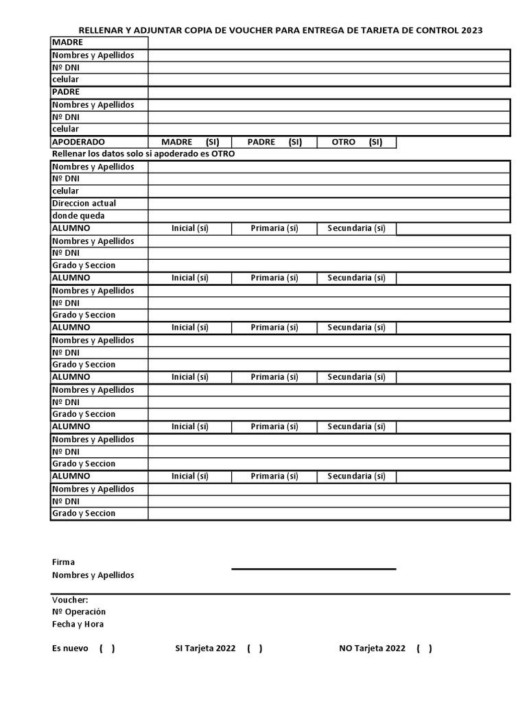 Ficha Apafa 2023 | PDF