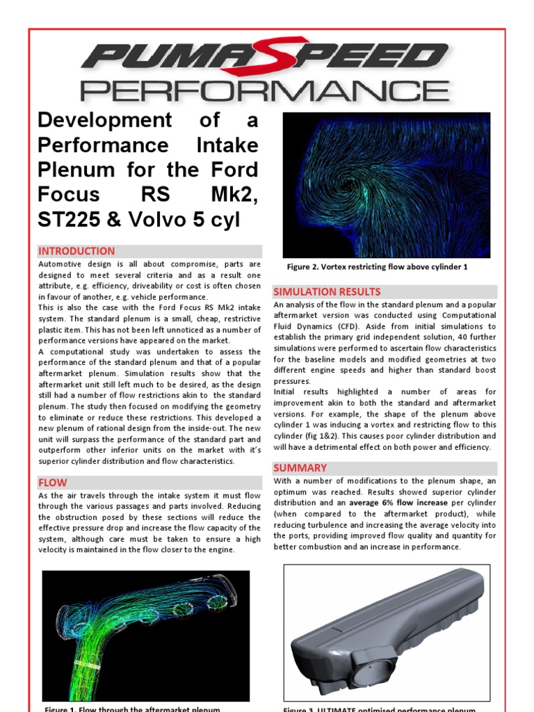 ULTIMATE 5 Cyl Plenum Design Summary | PDF | Computational Fluid ...