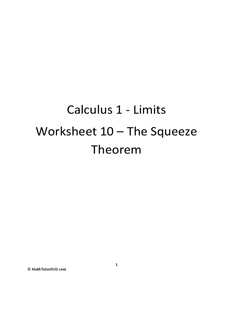Sandwich Theorem (Worksheet Harvard) | PDF | Mathematical Relations ...