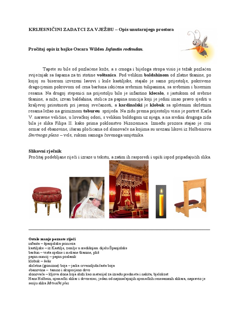 Krijesnični Zadatci Za Vježbu - Opis Unutarnjega Prostora | PDF
