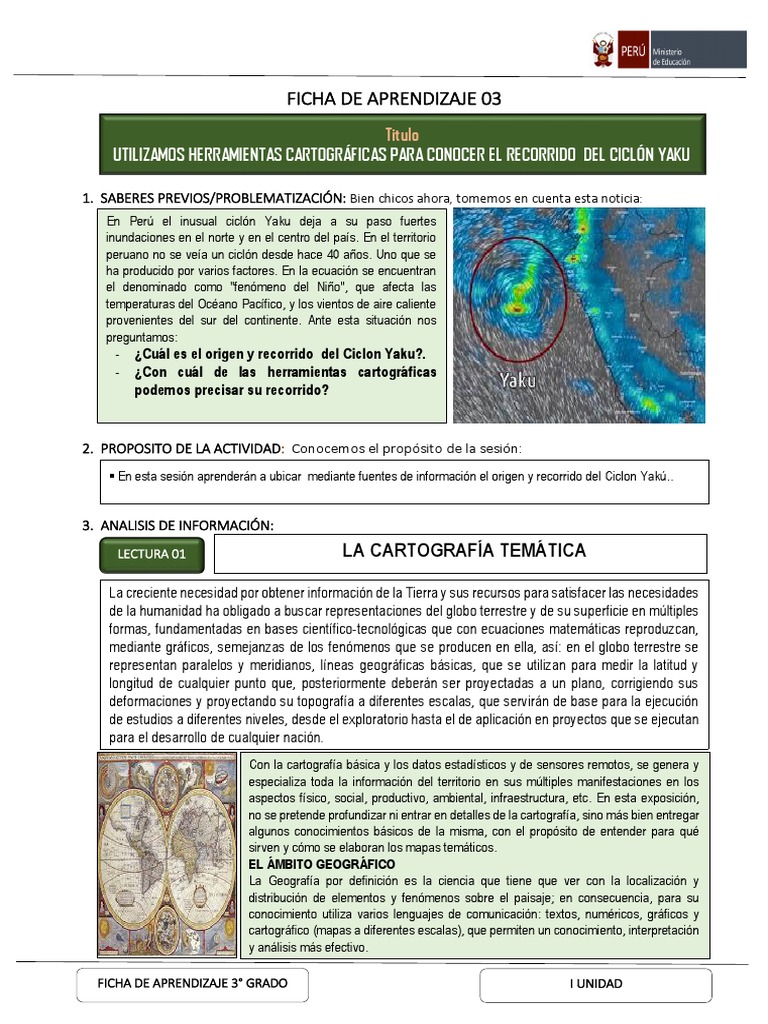 Ficha de Aprendizaje CCSS | PDF | Mapa | Cartografía