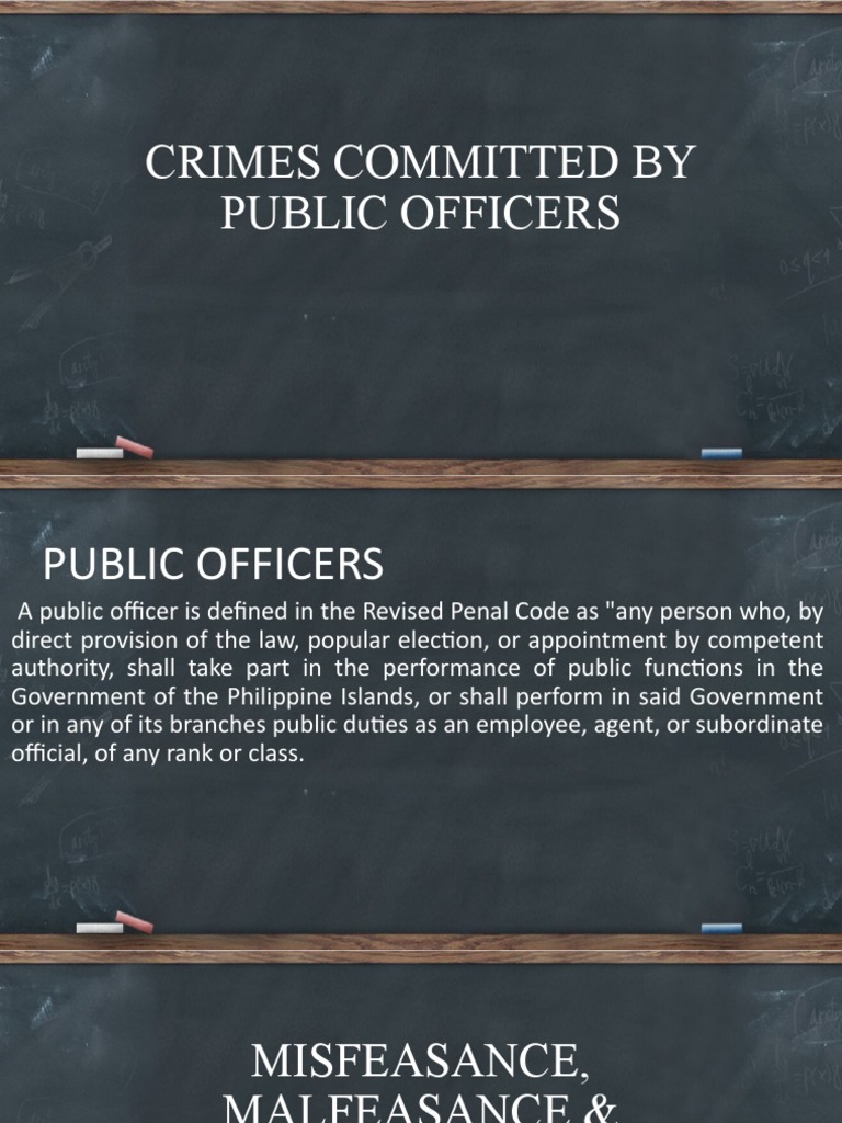 Crimes by Public Officers in the Philippines | PDF | Bribery | Crimes