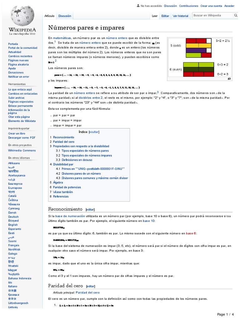 Números Pares e Impares | PDF | Matemáticas | Números