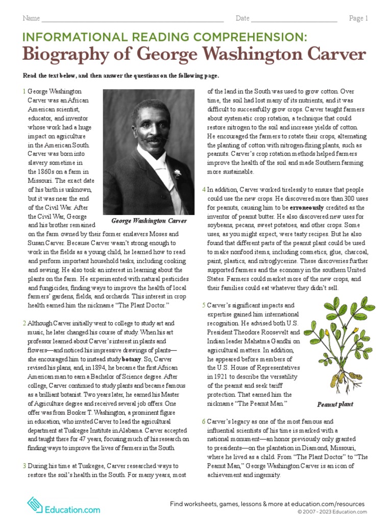 George Washington Carver | PDF | Food Industry | Agriculture