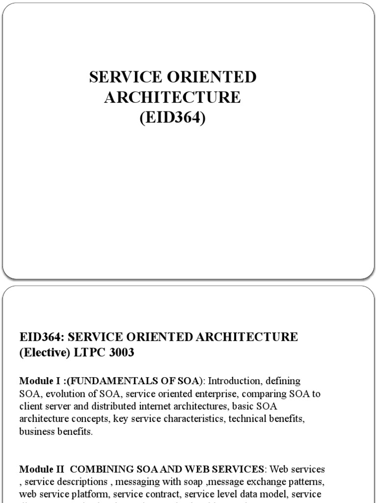 An Introduction To Service Oriented Architecture Soa Key Concepts Principles And