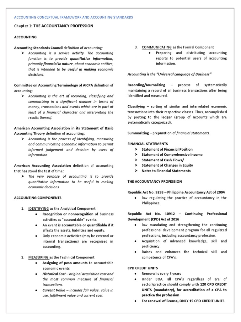 ACCA - Chapter 1 | PDF | International Financial Reporting Standards | Accounting
