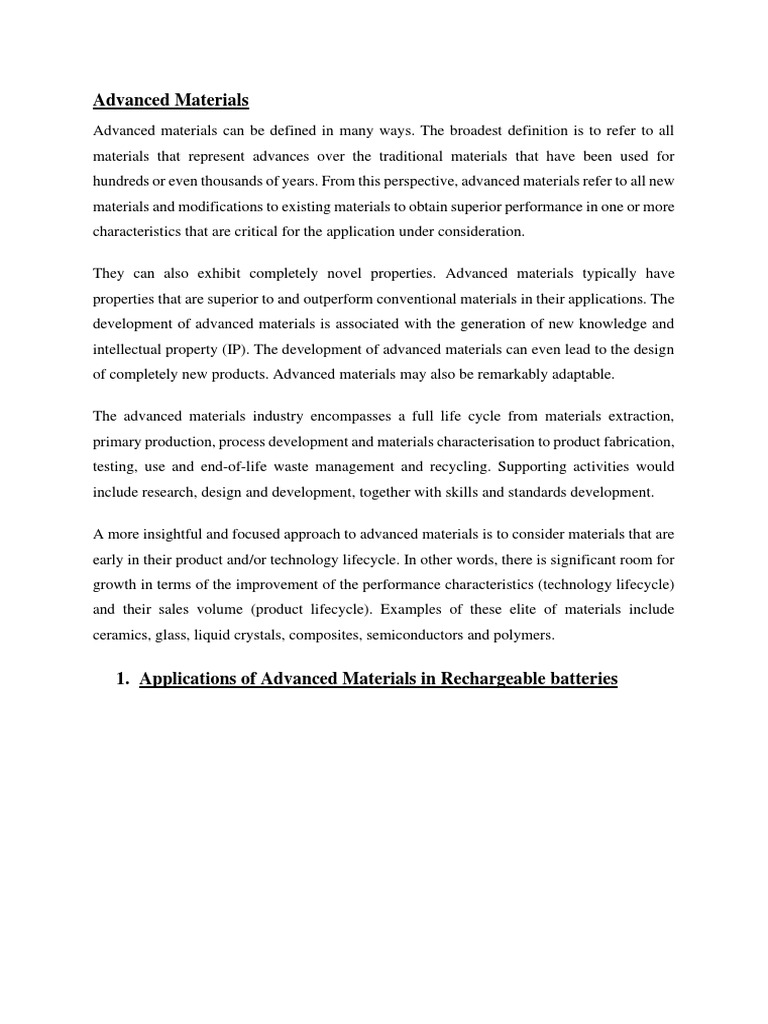 Advanced Materials Application | PDF | Medical Imaging | Catalysis