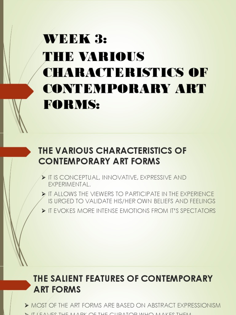 Characteristics and Forms of Integrative Contemporary Art | PDF | The ...