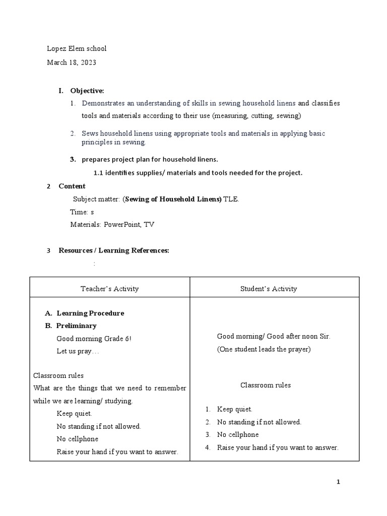 EPP (Sewing of Household Linens) | PDF | Sewing | Textiles