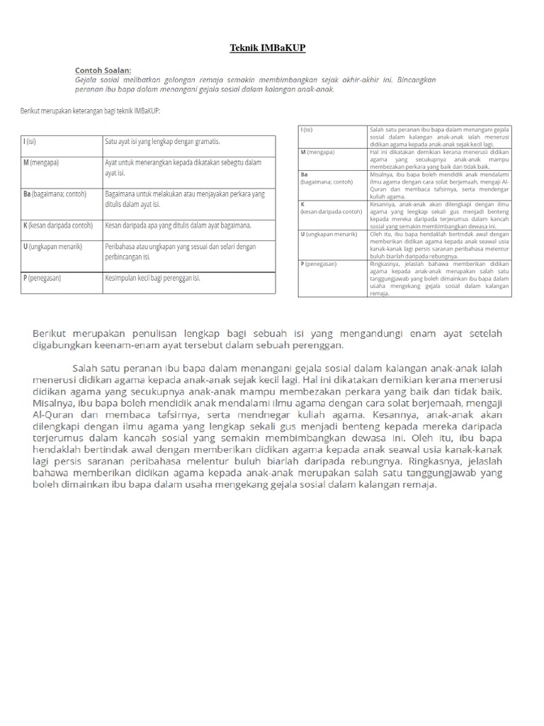 Teknik Imbakup | PDF