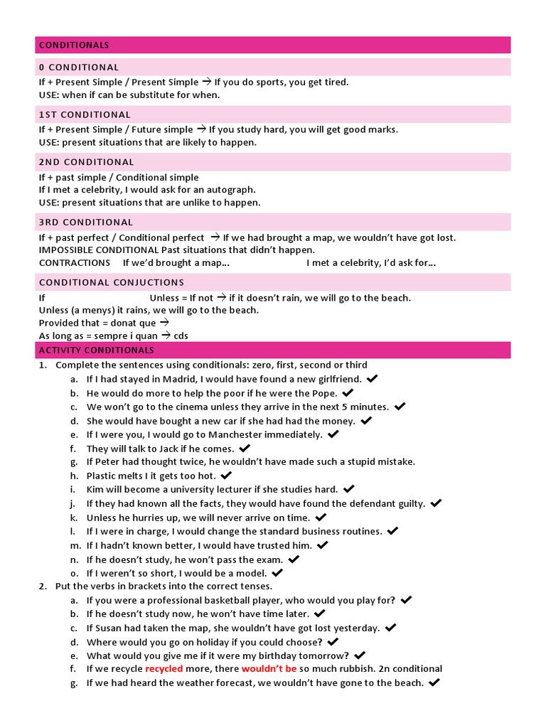 CONDITIONALS | PDF
