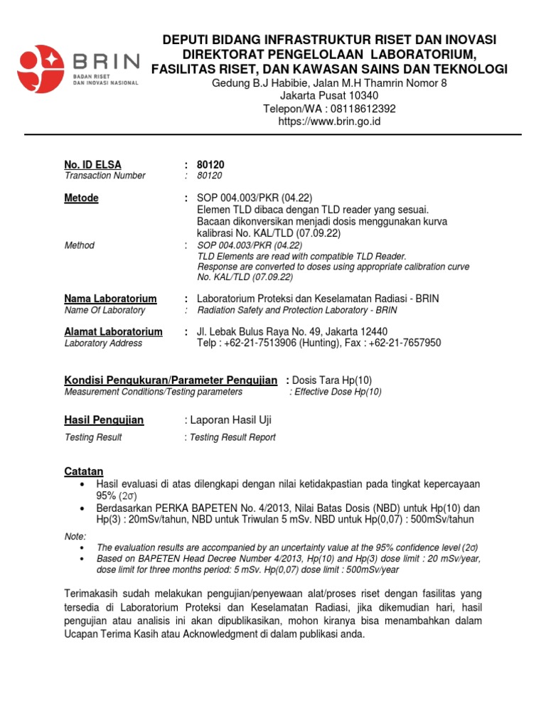ZERO CHECK MUHAMMAD IBRAHIM Laporan - Hasil - Uji - 80120 | PDF