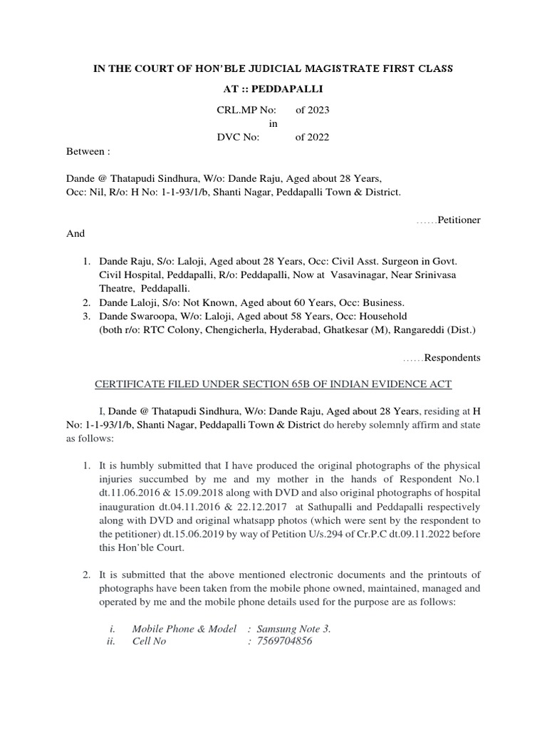 65 B Certificate | PDF | Justice | Crime & Violence