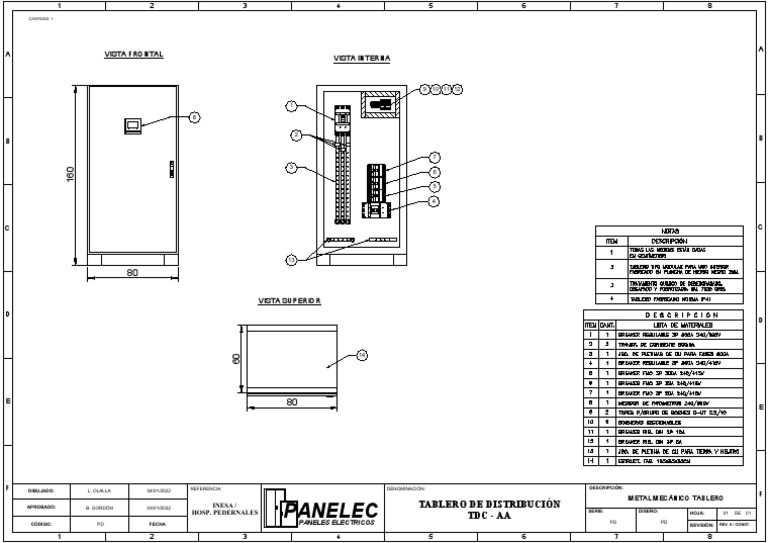 Tablero de Distribucion Tdc-Aa | PDF