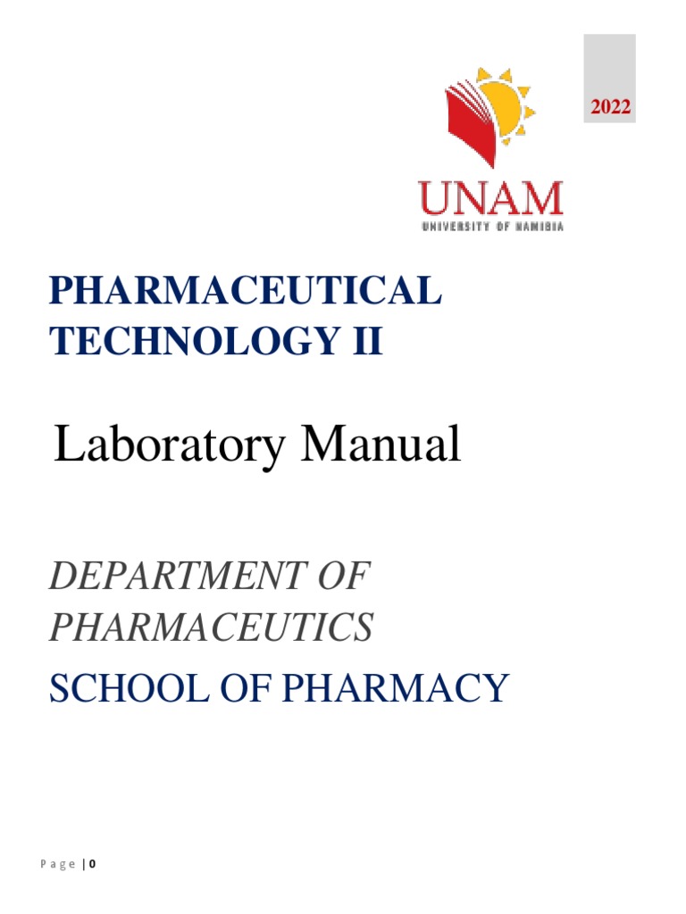 2022-PHARM TECH II LAB MANUAL 1 | PDF | Liposome | Tablet (Pharmacy)