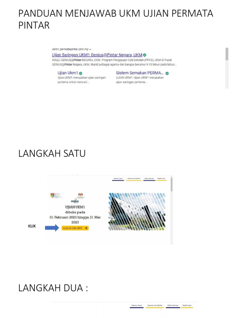 PANDUAN JAWAB UKM UJIAN PERMATA PINTAR | PDF