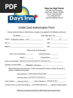 Hyatt Credit Card Authorization Form | PDF