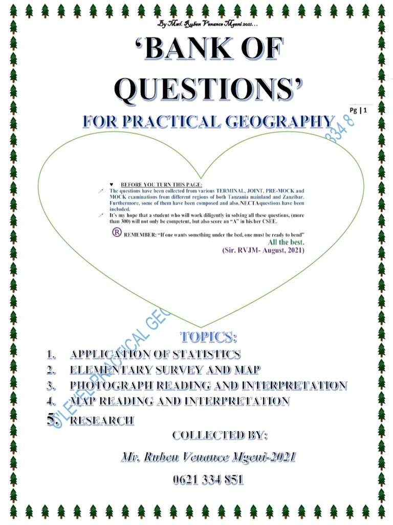 Bank of Questions..tcher | PDF | Statistics | Mean