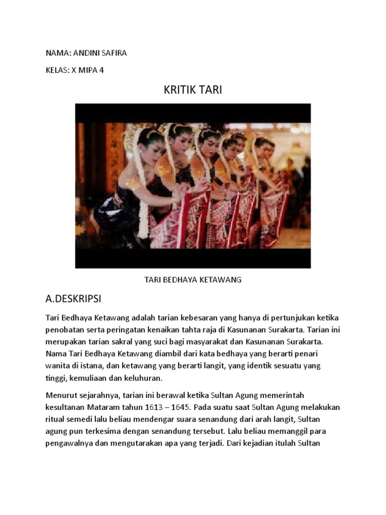 Nama Andini Safira Kelas X Mipa 4 Kritik | PDF