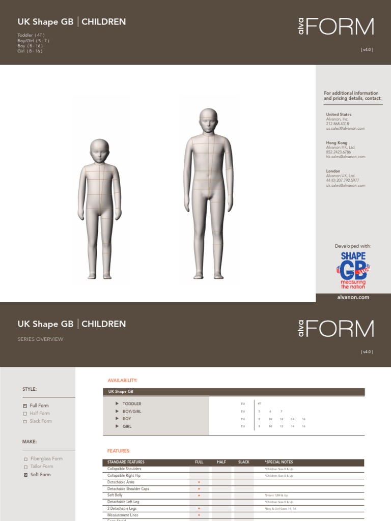 UK Children's Size Chart Overview | PDF