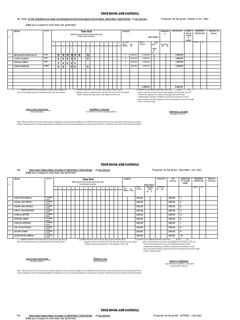 Timebook Payroll 2021 | PDF | Payroll | Working Conditions