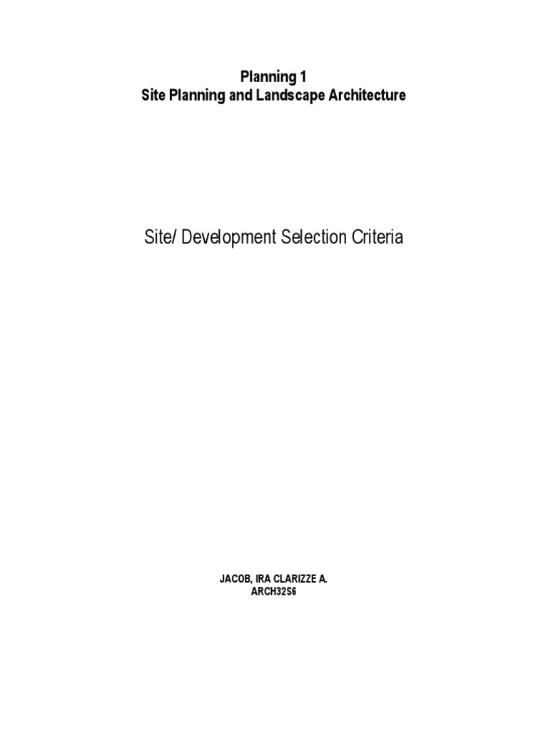 Jacob - Site Selection Justification | PDF | Hazards | Zoning