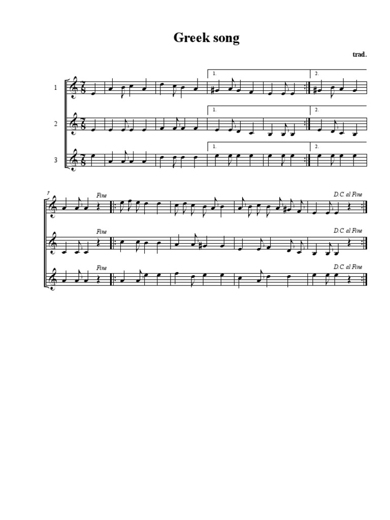 Greek Song | PDF