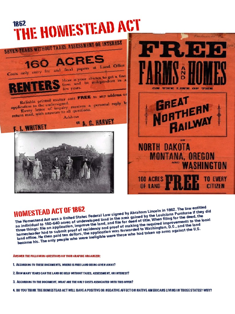 Homested Act and Transcontinental Railroad (US.01) | PDF | Native ...