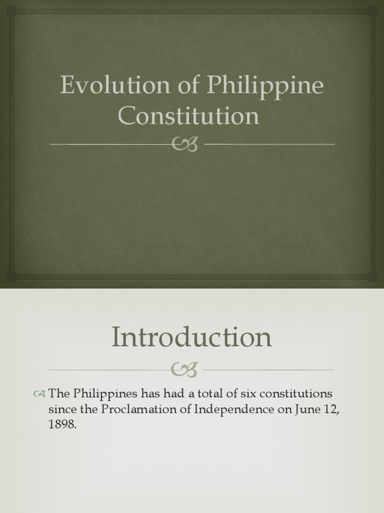 Evolution of Philippine Constitution | PDF | World Politics | President ...