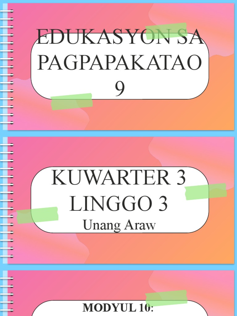 ESP - Q3 - Pamamahala Sa Paggamit NG Oras | PDF