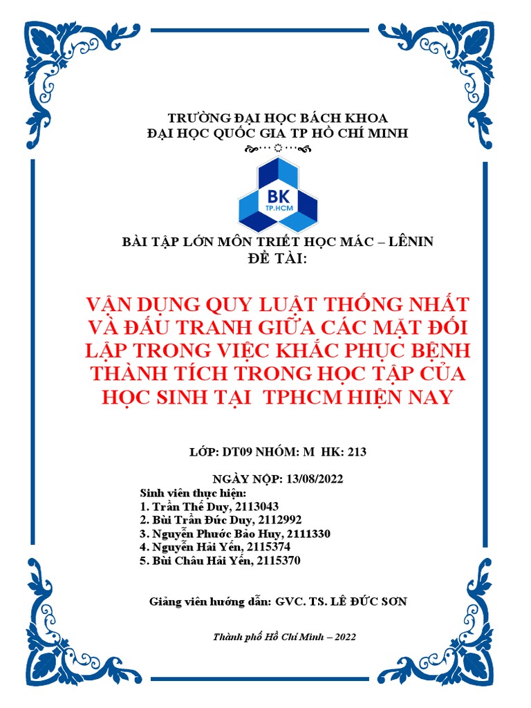 BTL Triết mẫu | PDF
