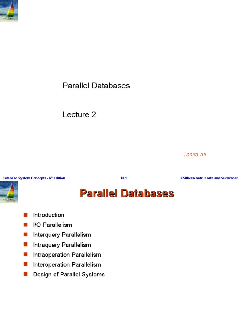 Lecture 2 Lecture PPT #3,4,5,6 | PDF | Parallel Computing | Databases Lecture 2 Lecture PPT #3,4,5,6 | PDF | Parallel Computing | Databases