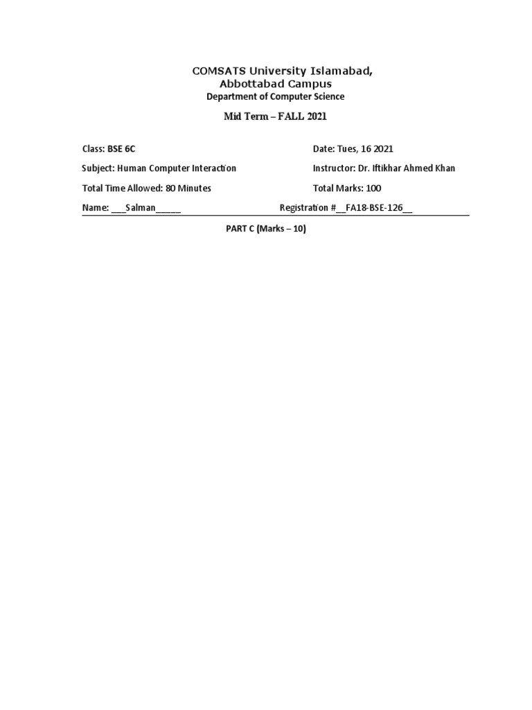 Hci Lab Answer | PDF | Teaching Methods & Materials | Technology & Engineering
