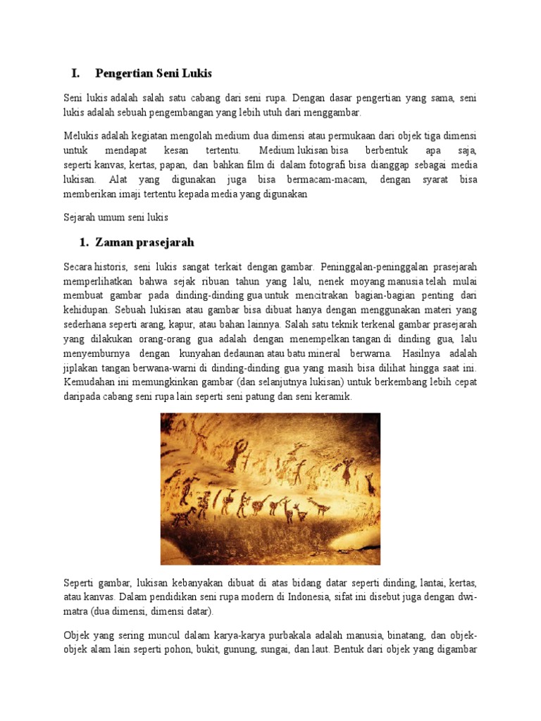 Pengertian Seni Lukis | PDF