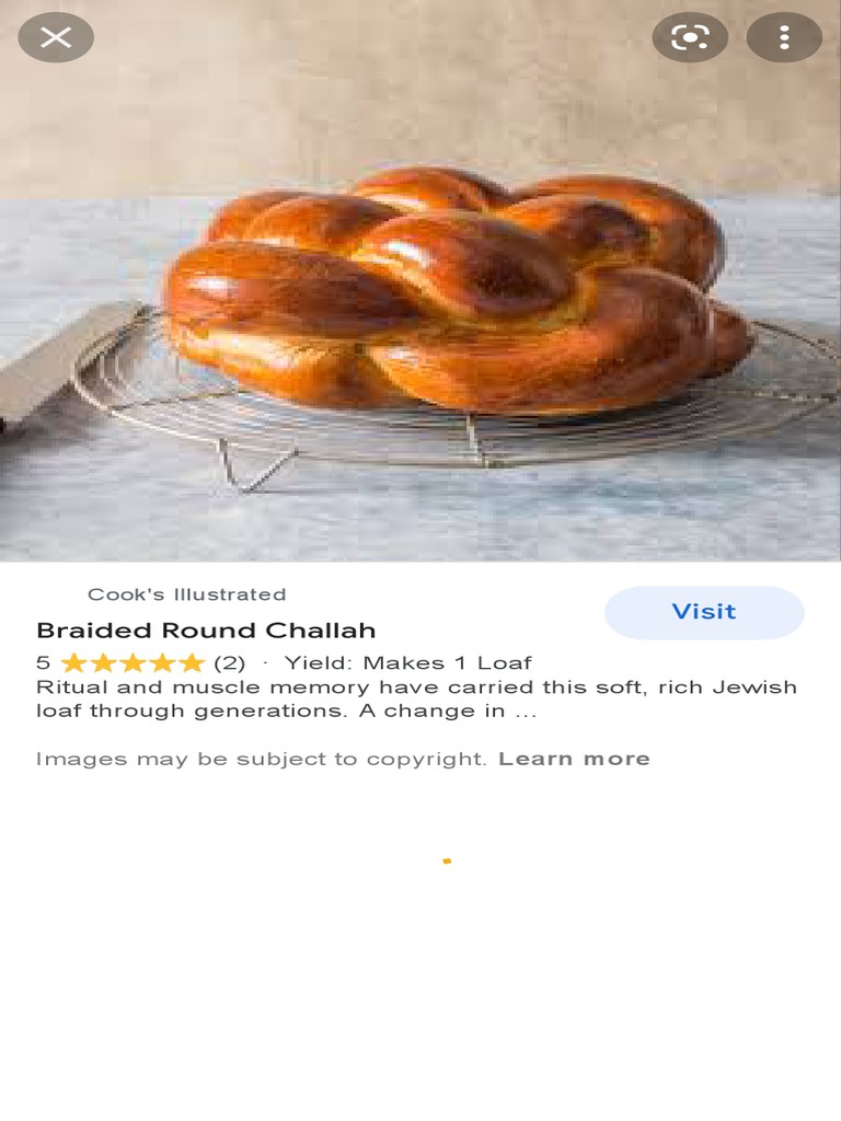 Braided Round Challah: Visit | PDF