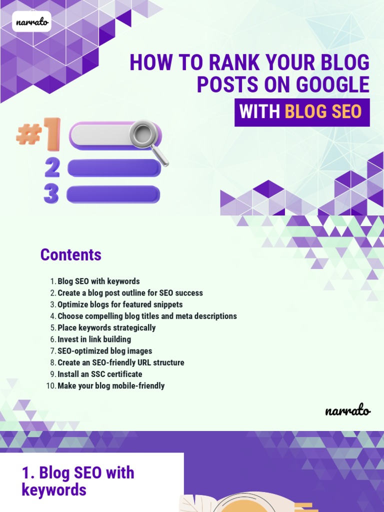 Blog SEO: How To Rank Your Blog Posts On Google | PDF | Search Engine Optimization | Hypertext