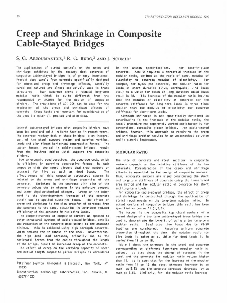 Creep and Shrinkage Cable-Stayed Bridges Composite: S. Arzouman1N1S ...