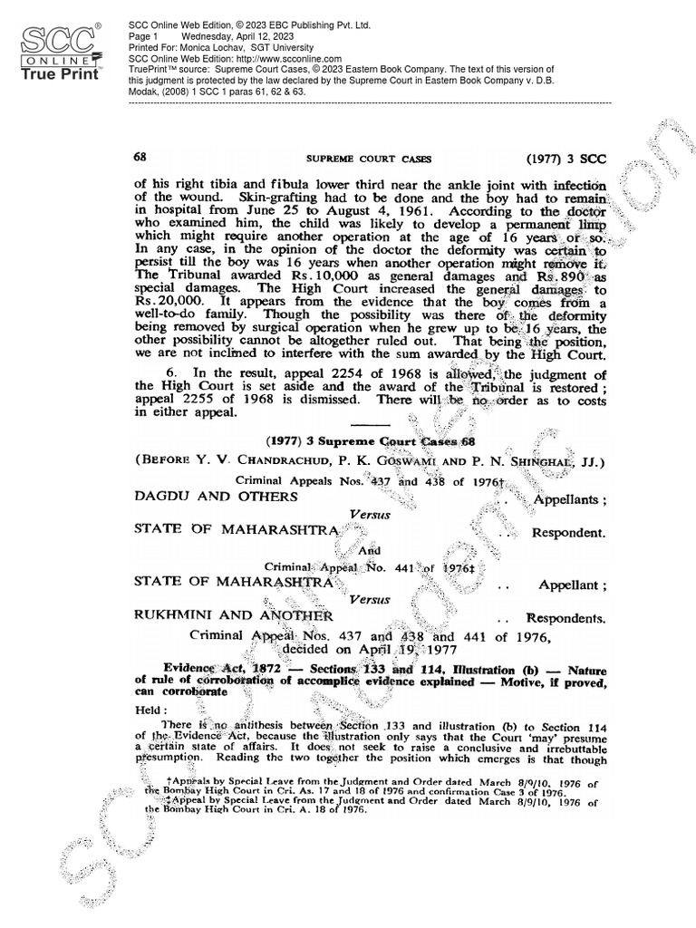 Dagdu Vs State of Maharashtra | PDF