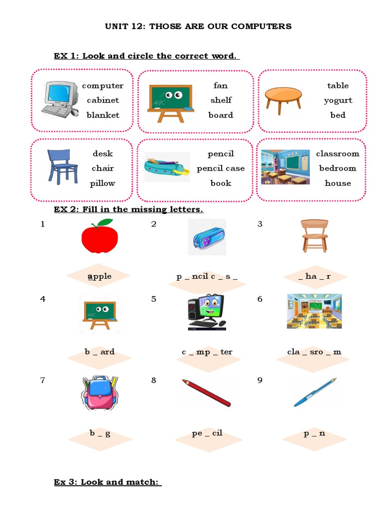 Bài tập bổ trợ Family and Friends National 3 G3 UNIT 12 | Download Free PDF | Classroom ...