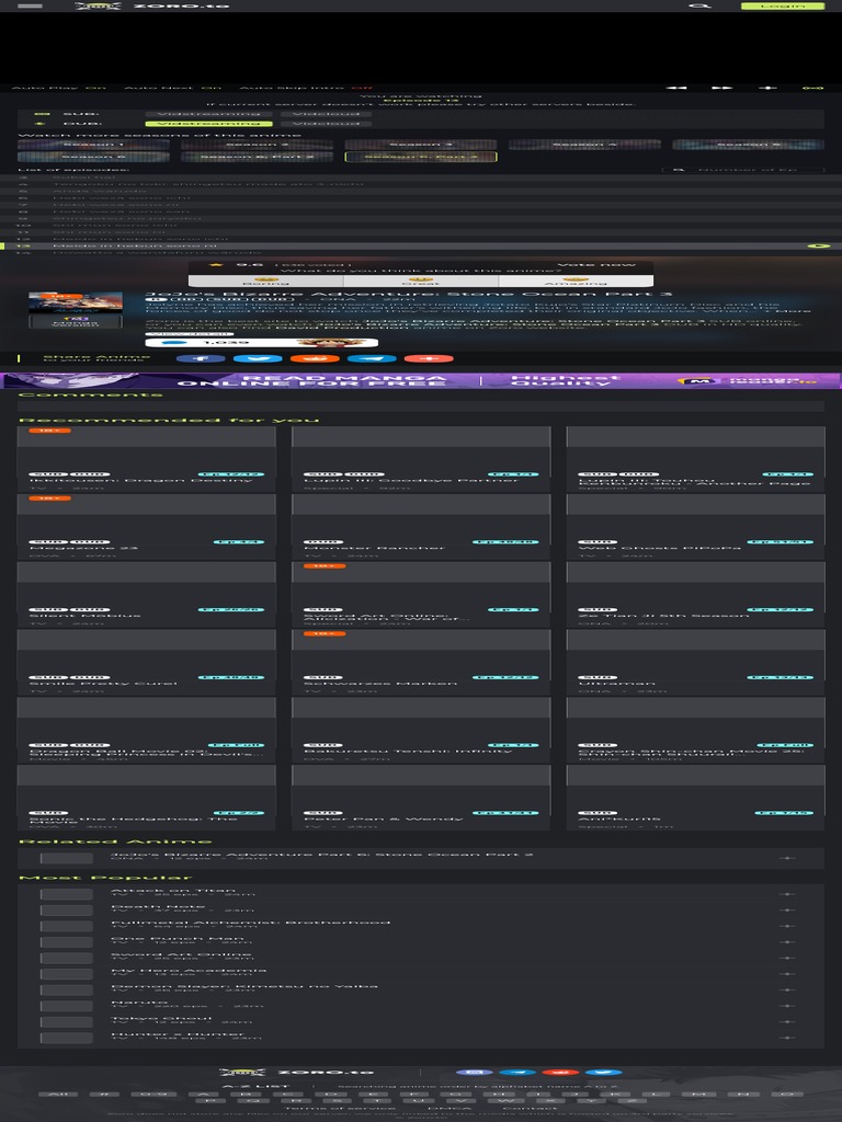 Watch JoJo's Bizarre Adventure Stone Ocean Part 3 ONA Episodes English ...