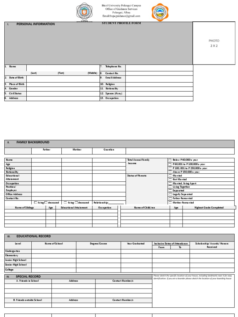 Comprehensive Personal and Family Profile | PDF | Family | Health Sciences
