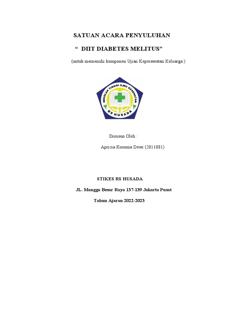 Sap Diet DM | PDF | Kesehatan Holistik